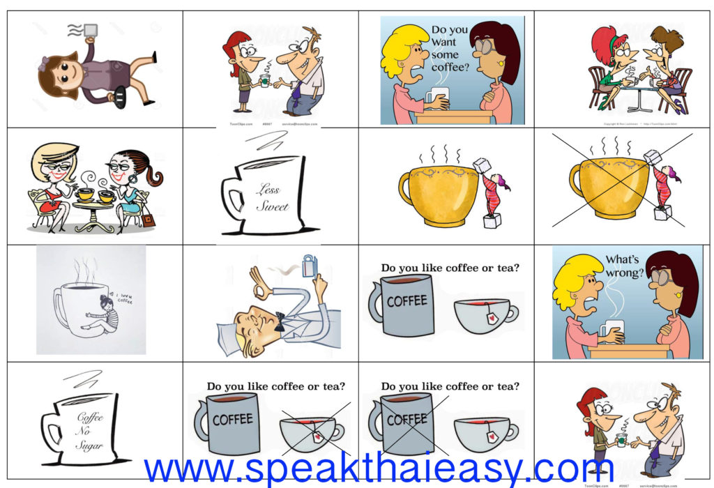 flashcard coffee - SpeakThaiEasy